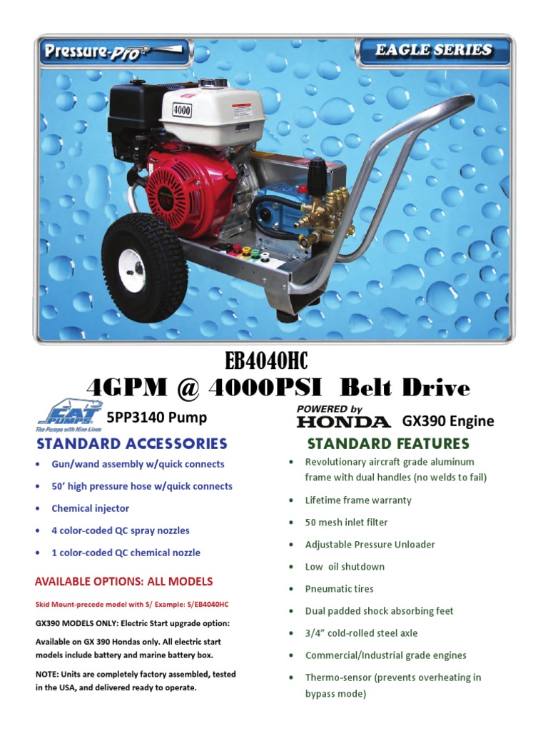 Pressure Pro EB4040HC Features Overview | PDF | Technology & Engineering