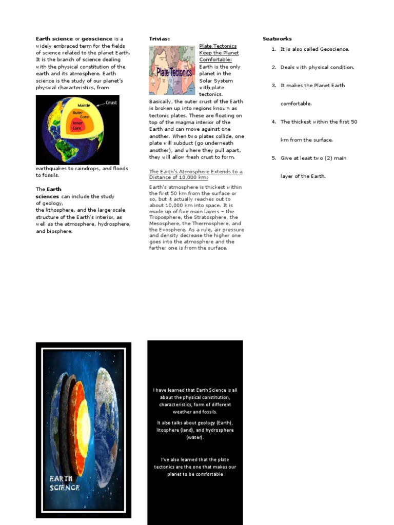Earth Science | PDF | Earth Sciences | Structure Of The Earth
