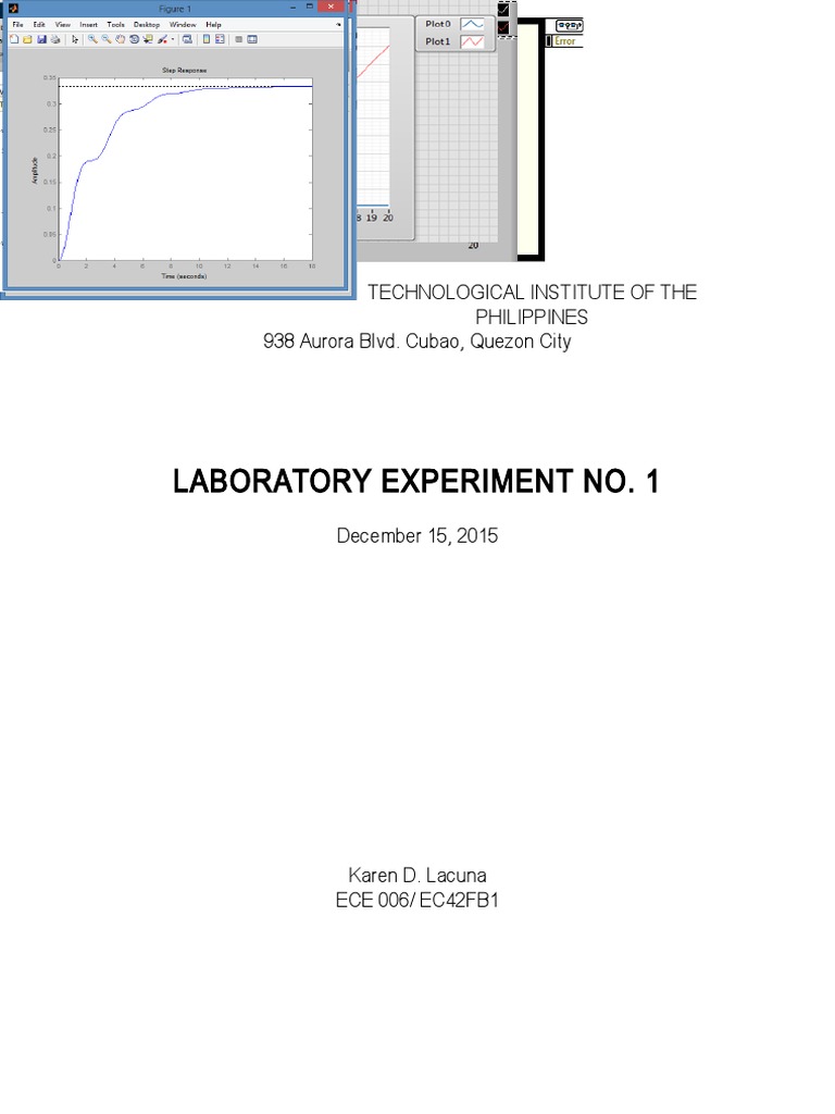 Laboratory Experiment No. 1: Technological Institute of The Philippines ...