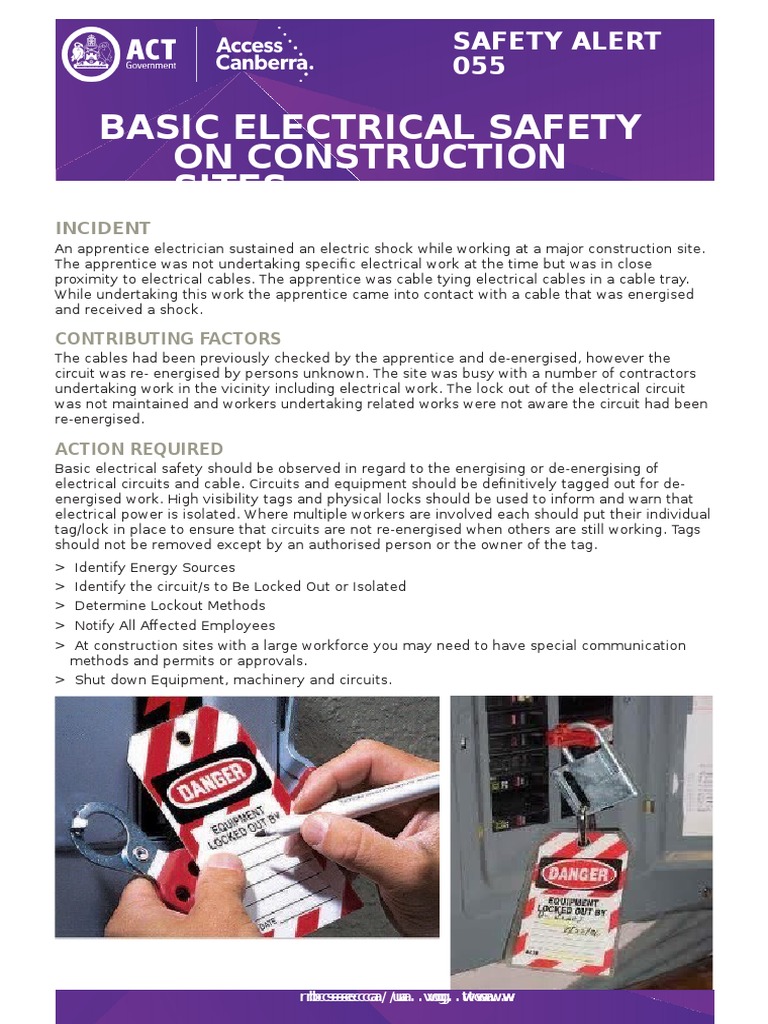 Basic Electrical Safety On Construction Sites | PDF | Electrician ...
