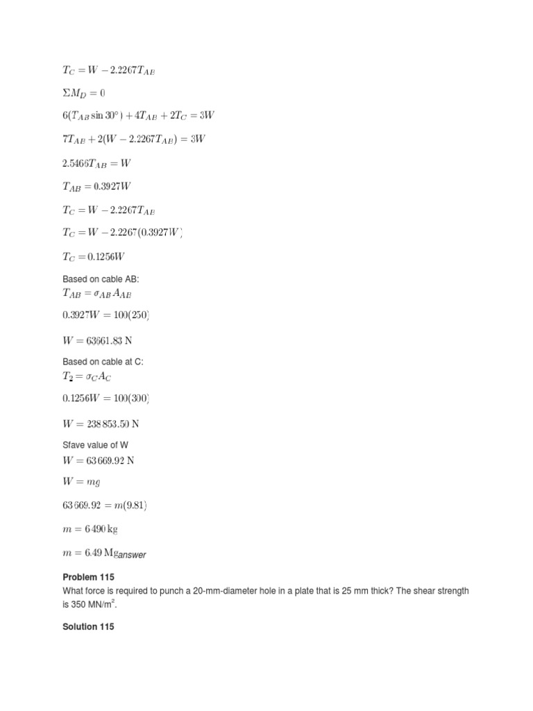 Engineering Shear Force Calculation | PDF
