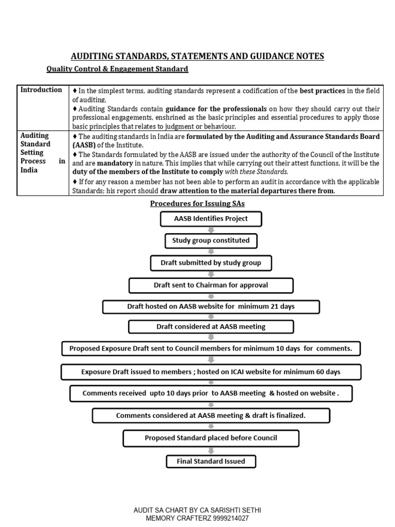 Audit SA Chart by CA Sarishti Sethi | Download Free PDF | Internal ...