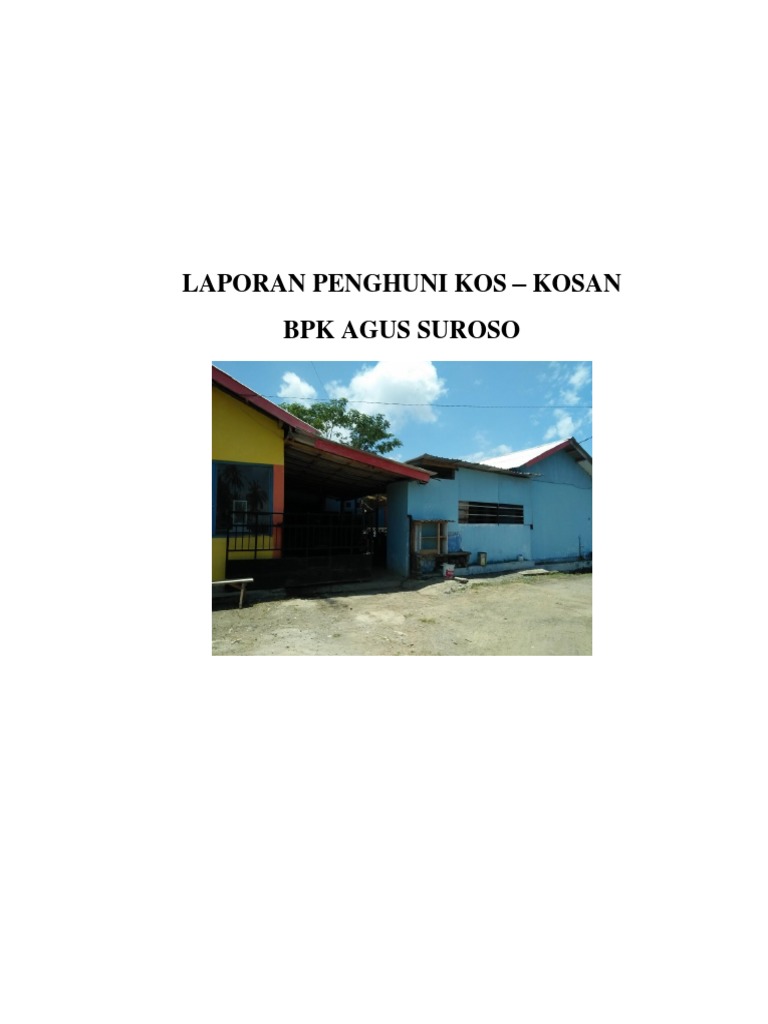 Laporan Penghuni Kos BPK Agus Suroso | PDF