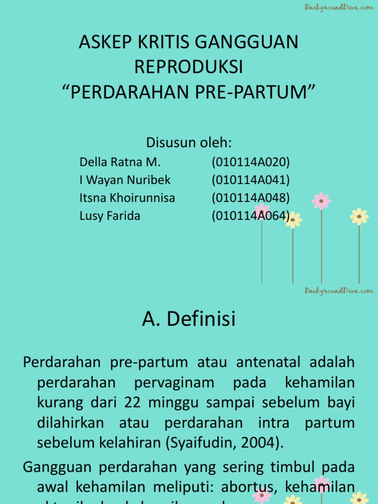 Perdarahan Pre Partum | PDF