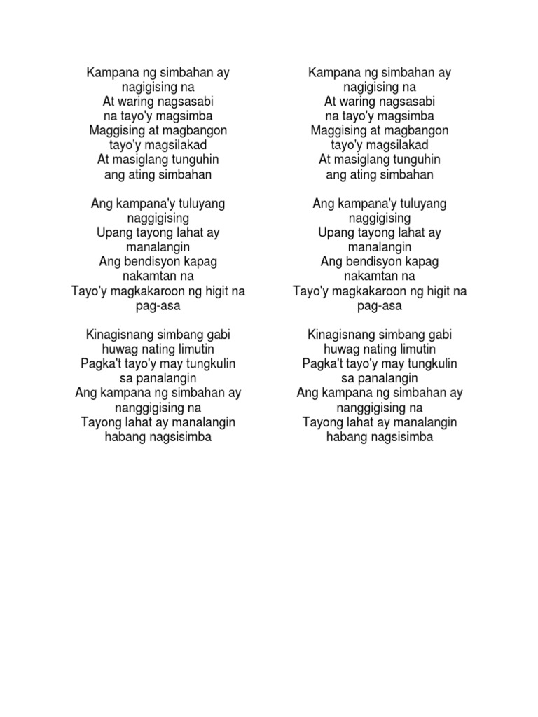 Kampana NG Simbahan Ay | PDF