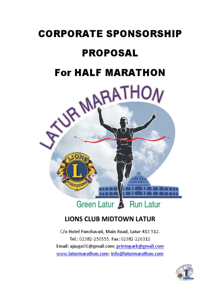 Corporate Sponsorship Proposal For Half Marathon | PDF | Advertising ...