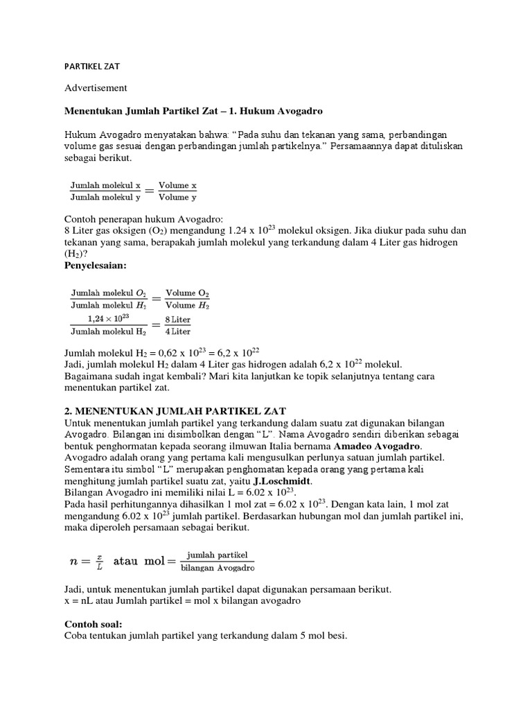 Partikel Zat | PDF | Sains & Matematika