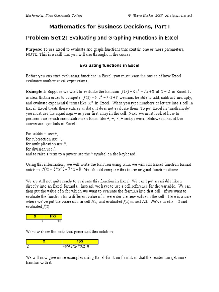 Problem Set2 Excel Functions | PDF | Function (Mathematics) | Compound Interest