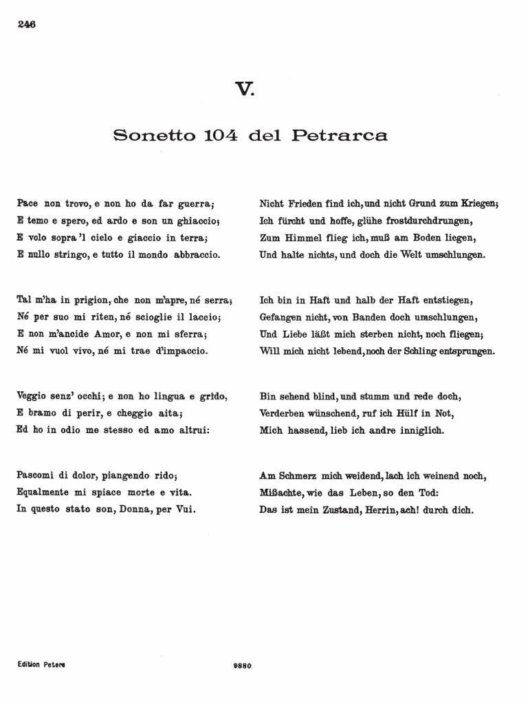 F. Liszt - Sonetto N 104 Del Petrarca - Annees de P. II - Score PDF | PDF