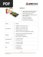 H57H-AM2 (v2.0) Motherboard Specs | PDF