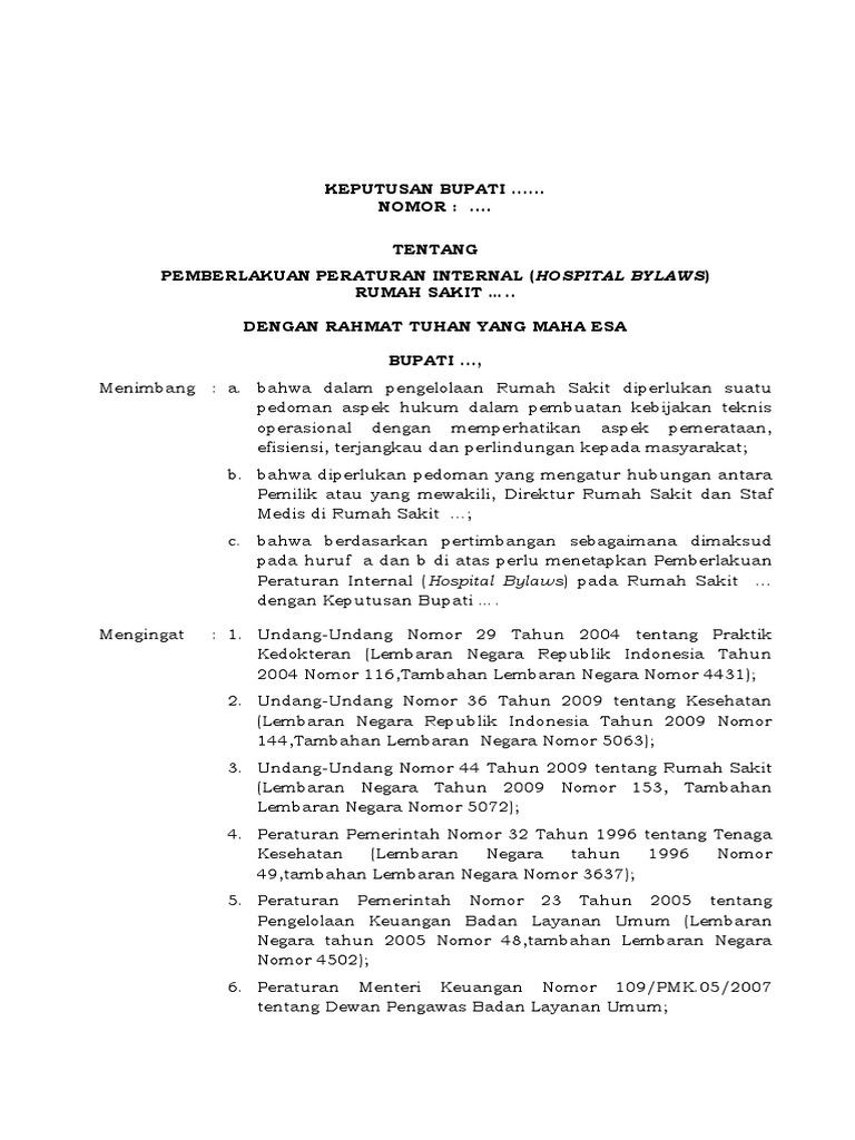 SK Penetapan HBL | PDF