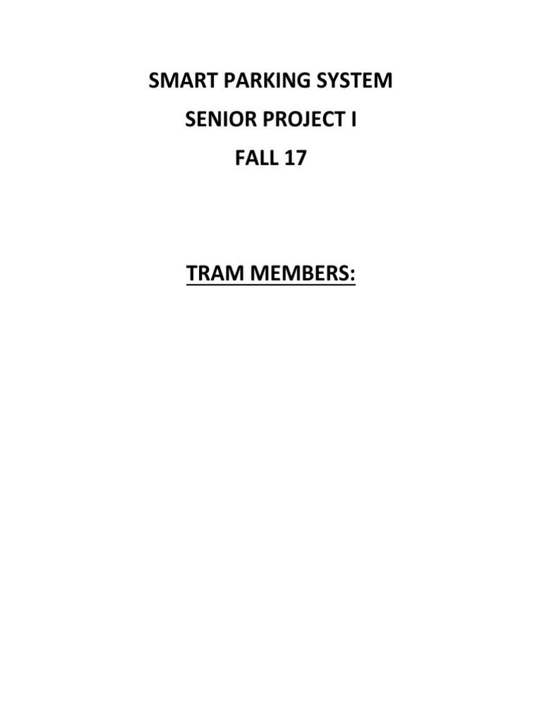 Smart Parking System - Final Report 11111 | PDF | Parking | Arduino