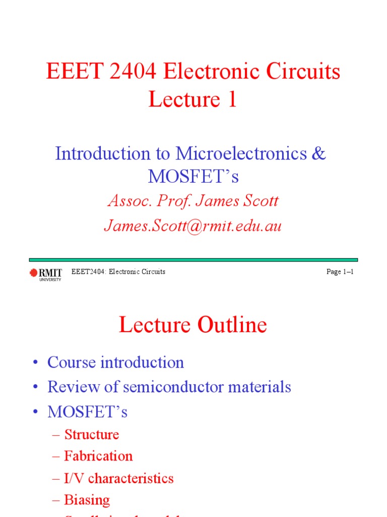 1 MOSFET's | PDF | Field Effect Transistor | Mosfet