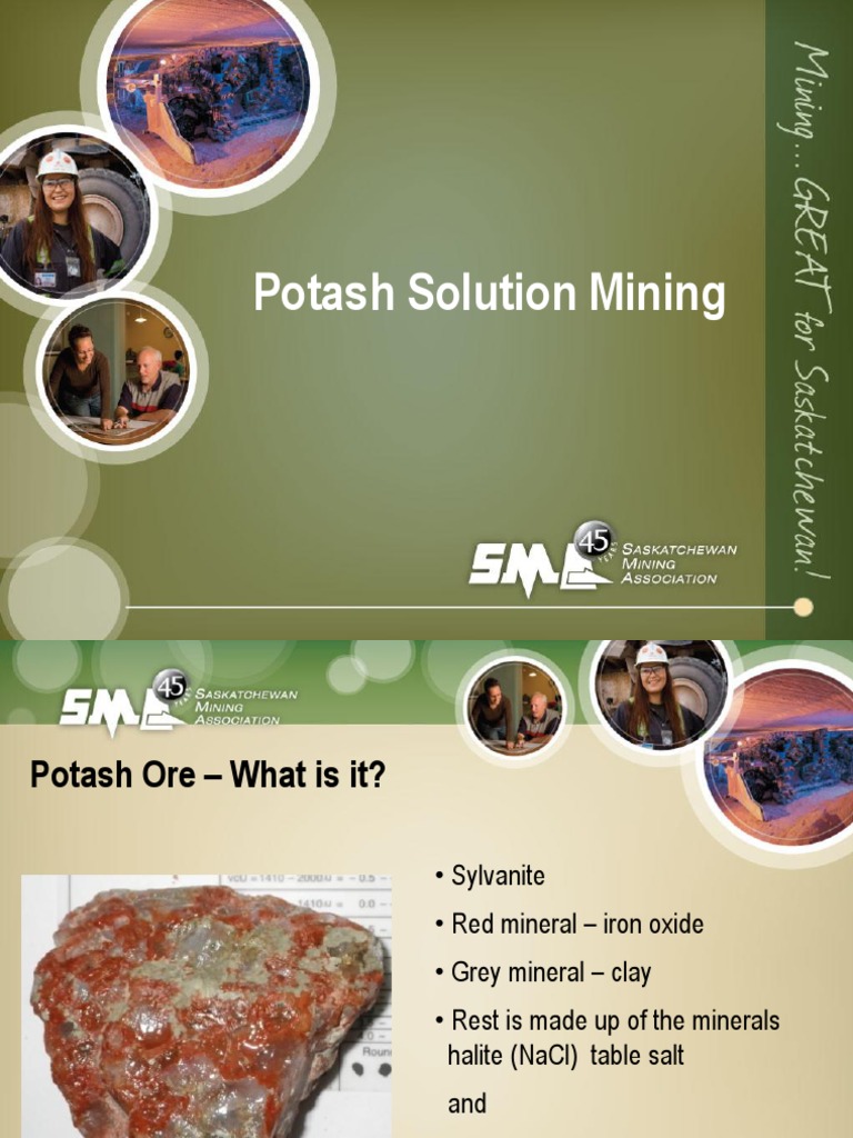 Potash Solution Mining Explained | PDF | Potassium Chloride | Potash