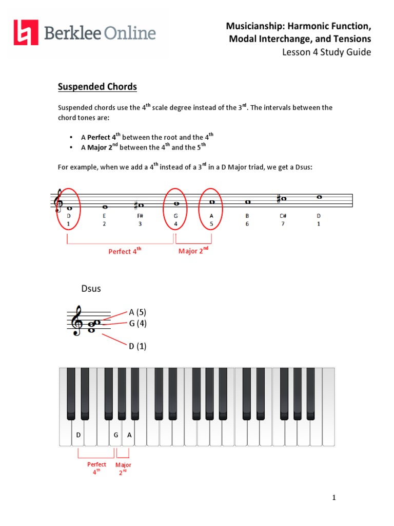 Berklee Online Developing Your Musicianship 3 Lesson 4 | PDF | Chord ...