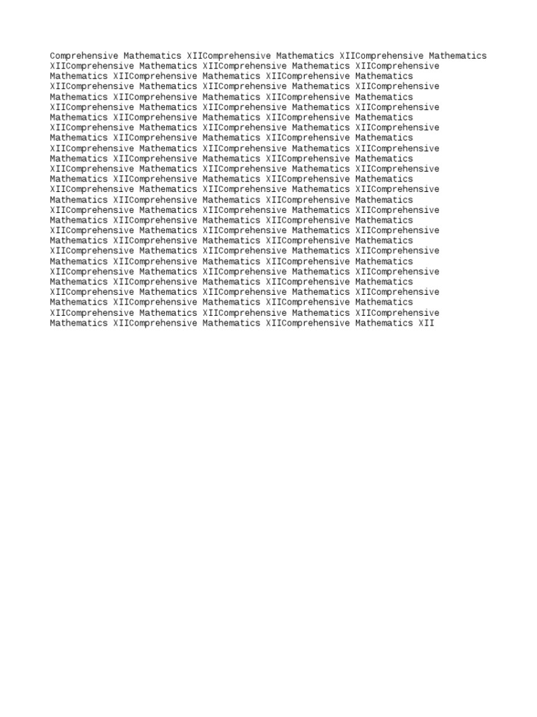 Comprehensive Mathematics XII | PDF | Finance & Money Management ...