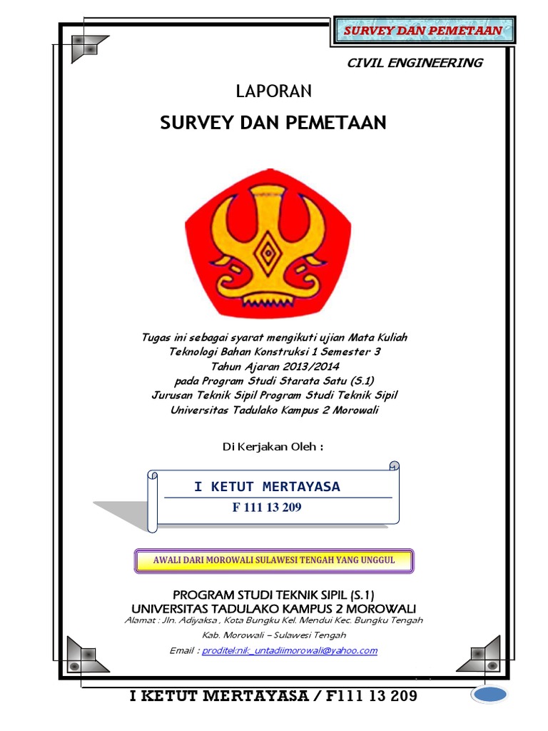Laporan Praktikum Ilmu Ukur Tanah UNtad PDF | PDF | Teknologi & Rekayasa