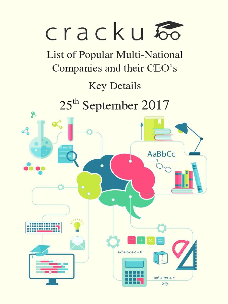 A Comprehensive List of Popular Multi-National Companies and their ...
