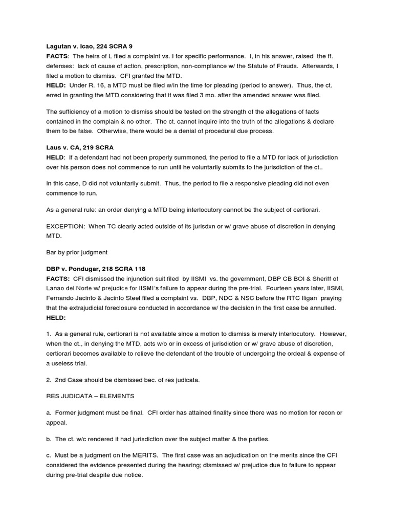 Motion To Dismiss | PDF | Res Judicata | Lawsuit