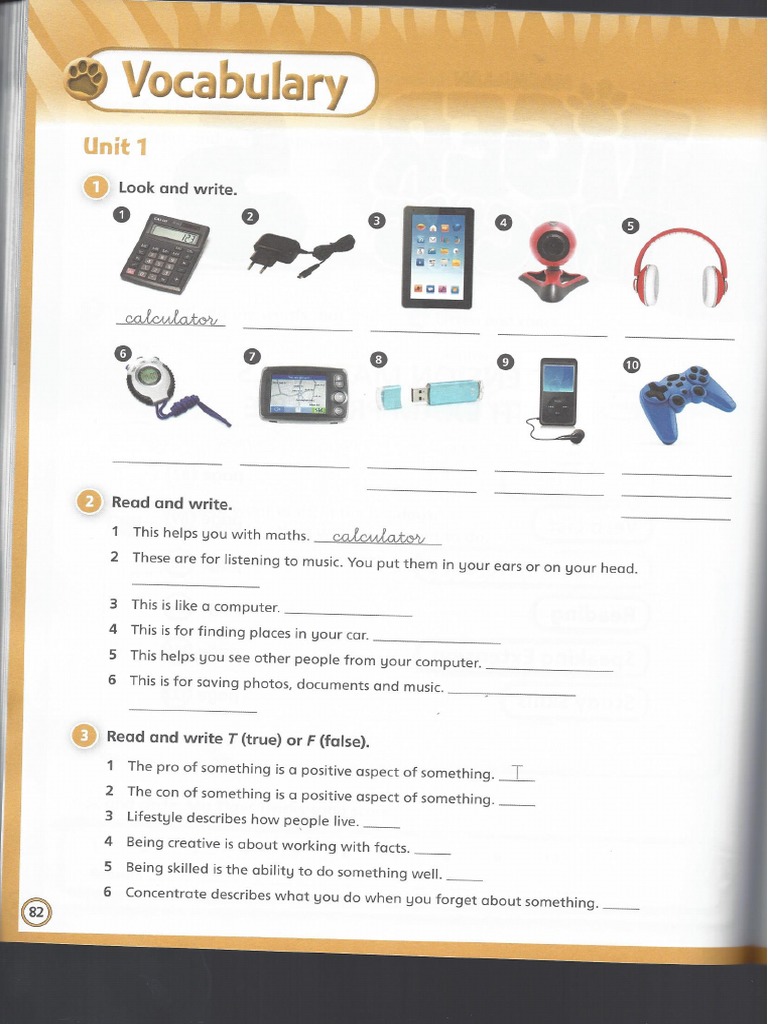 Vocabulary - Activity Book | PDF