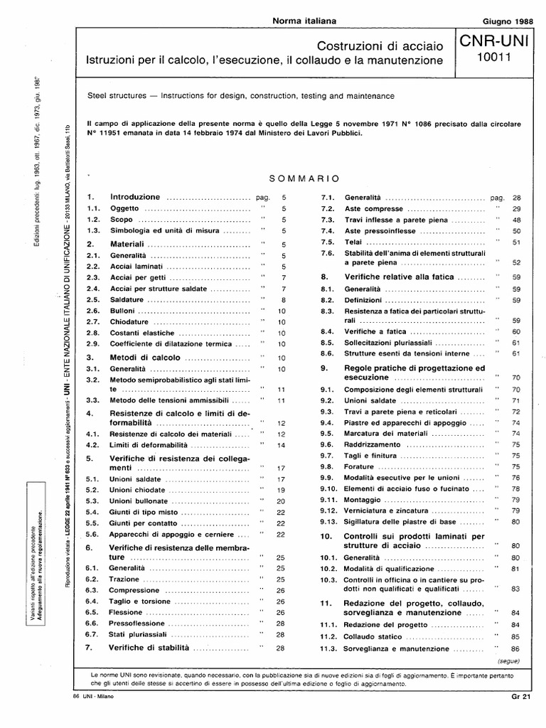 Norme CNR 10011-88 PDF | PDF