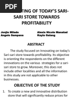 Sari-Sari Store Reseacrh Study | PDF | Sole Proprietorship | Profit ...
