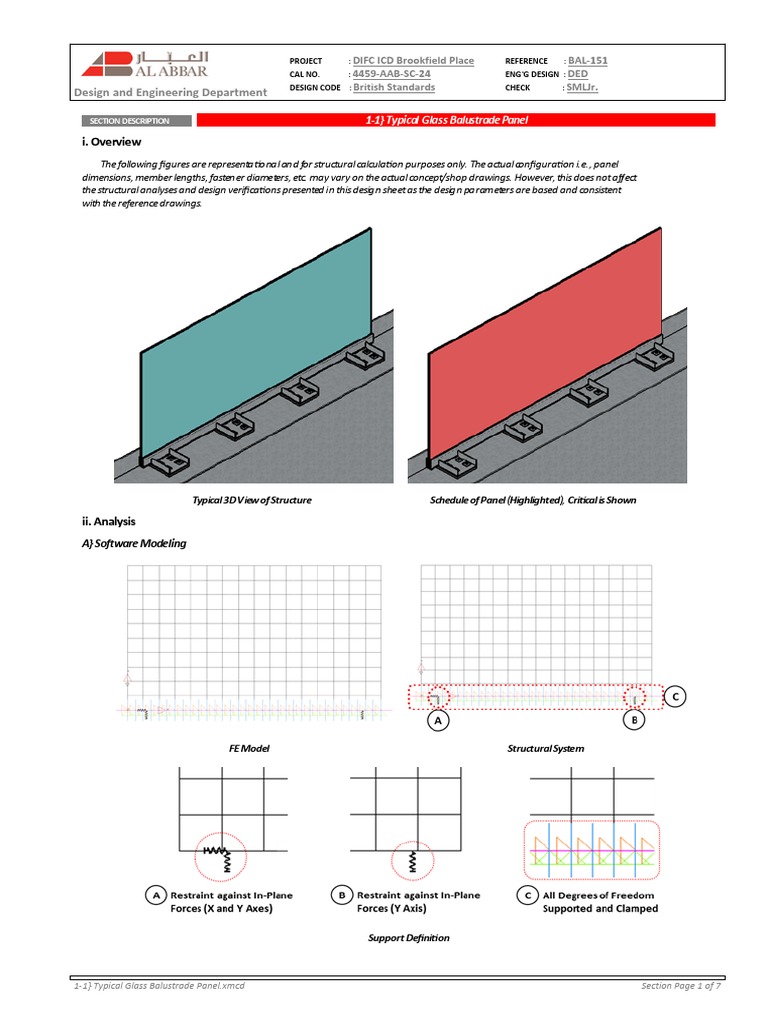 1-1) Typical Glass Balustrade Panel | PDF | Ultimate Tensile Strength ...