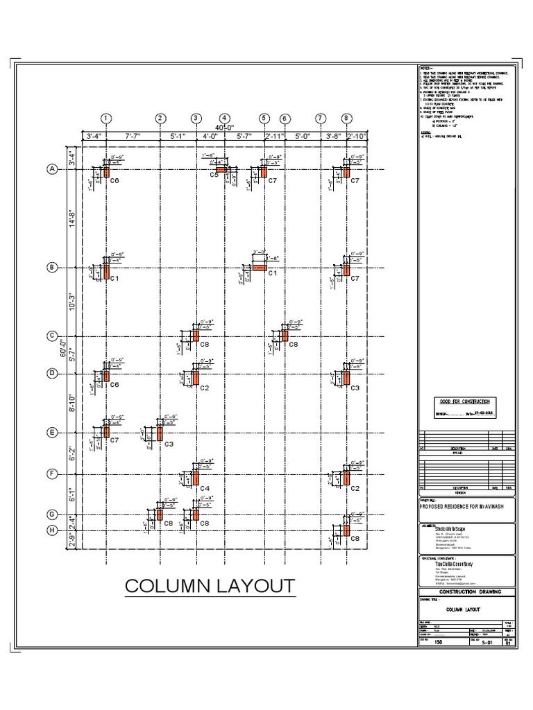 Column Layout for a Proposed Residence | PDF | Sports | Nature