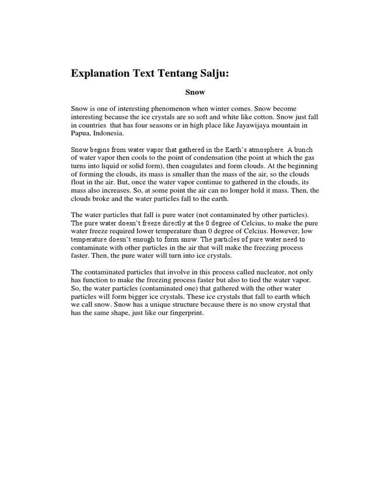 Contoh Explanation Text