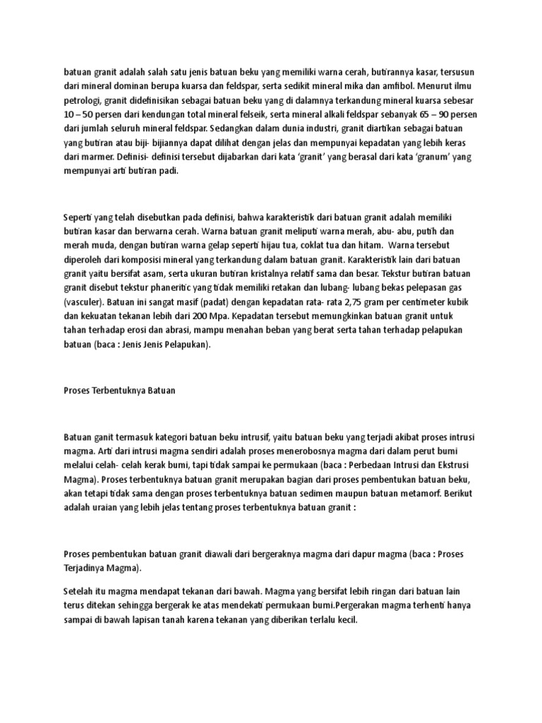 Batuan Granit A | PDF