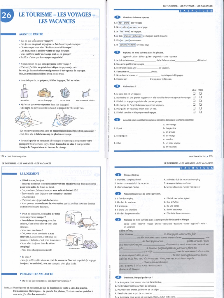 Vocabulaire Les Vacances | PDF | Langues