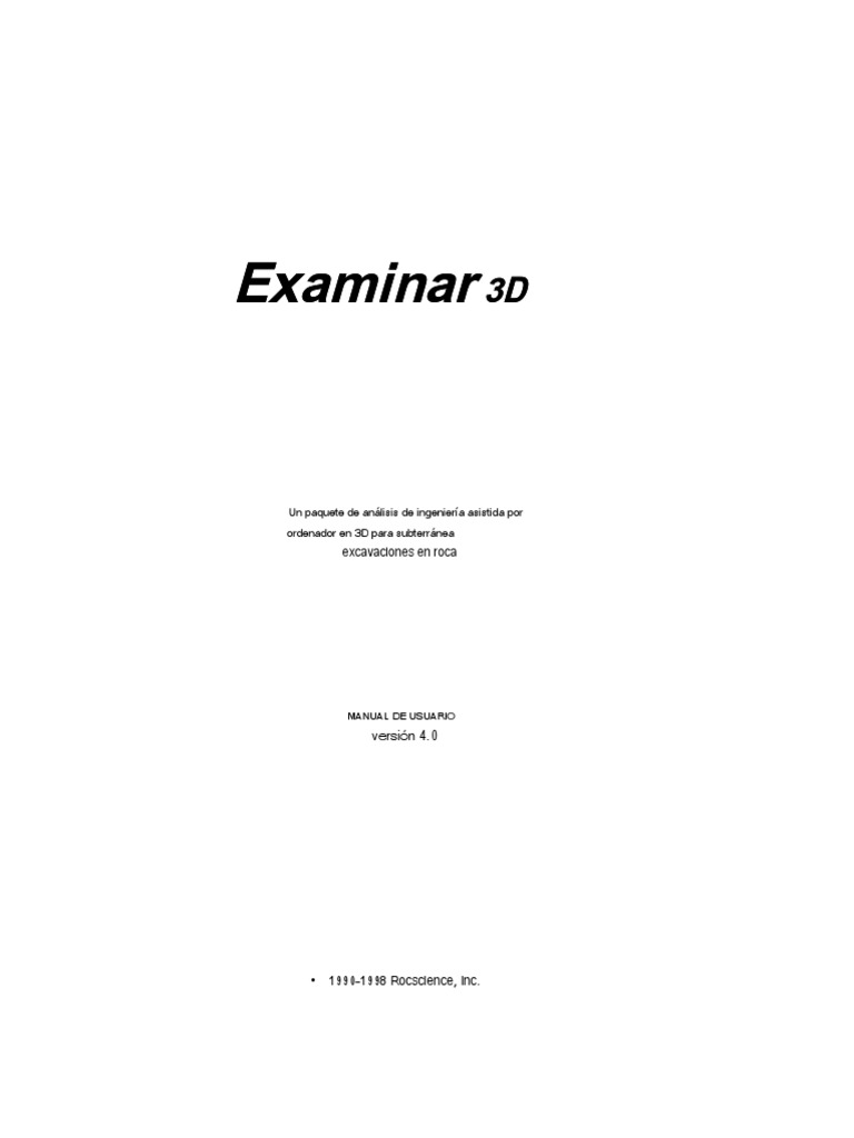 Examine3D ReferenceManual - En.es | PDF | Ventana (informática) | Point and Click