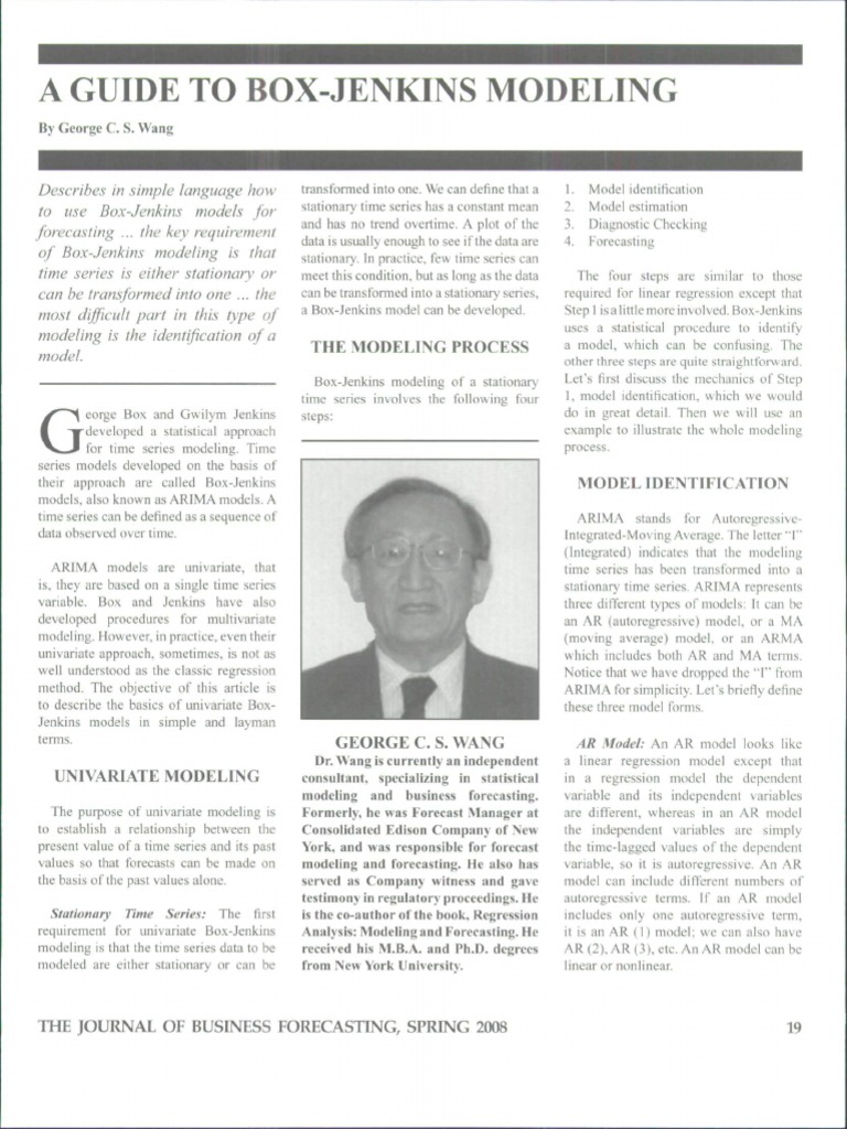 BOX Jenkins PDF | PDF | Time Series | Autocorrelation