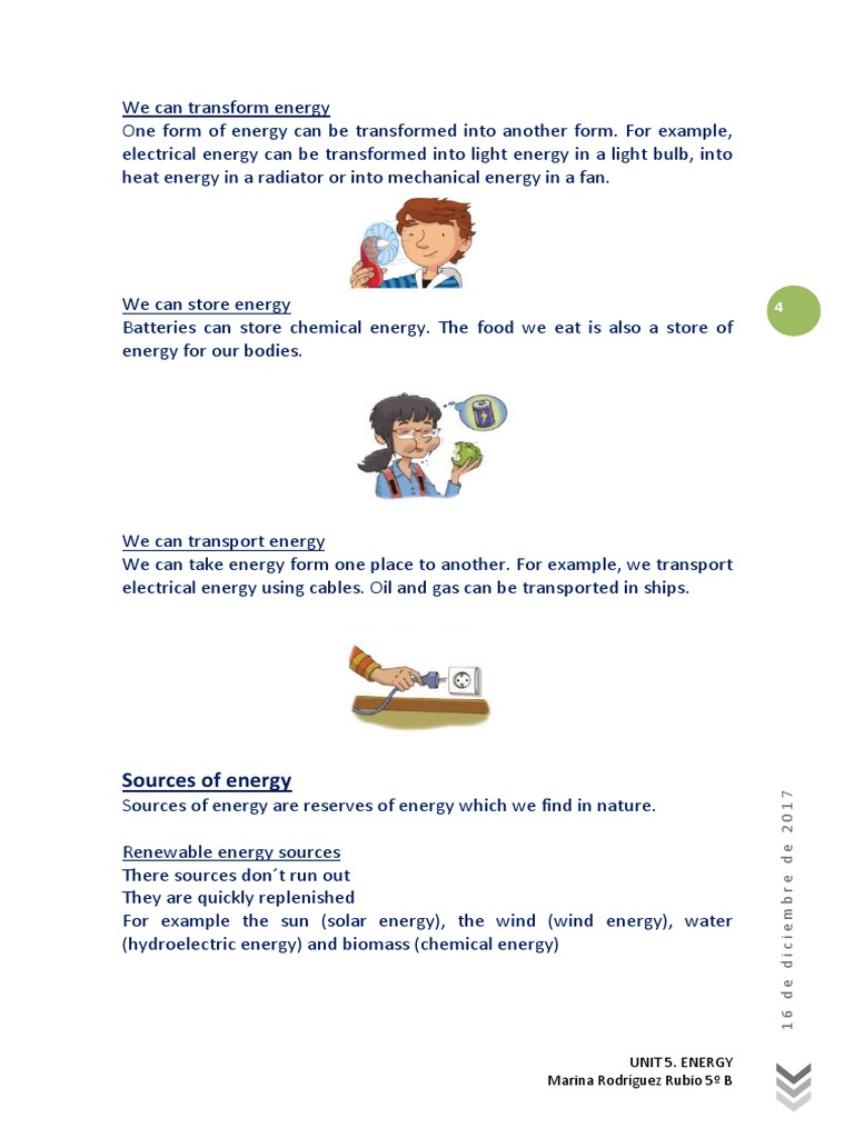 Unit 5. Energy (Trabajo) - 3 | PDF