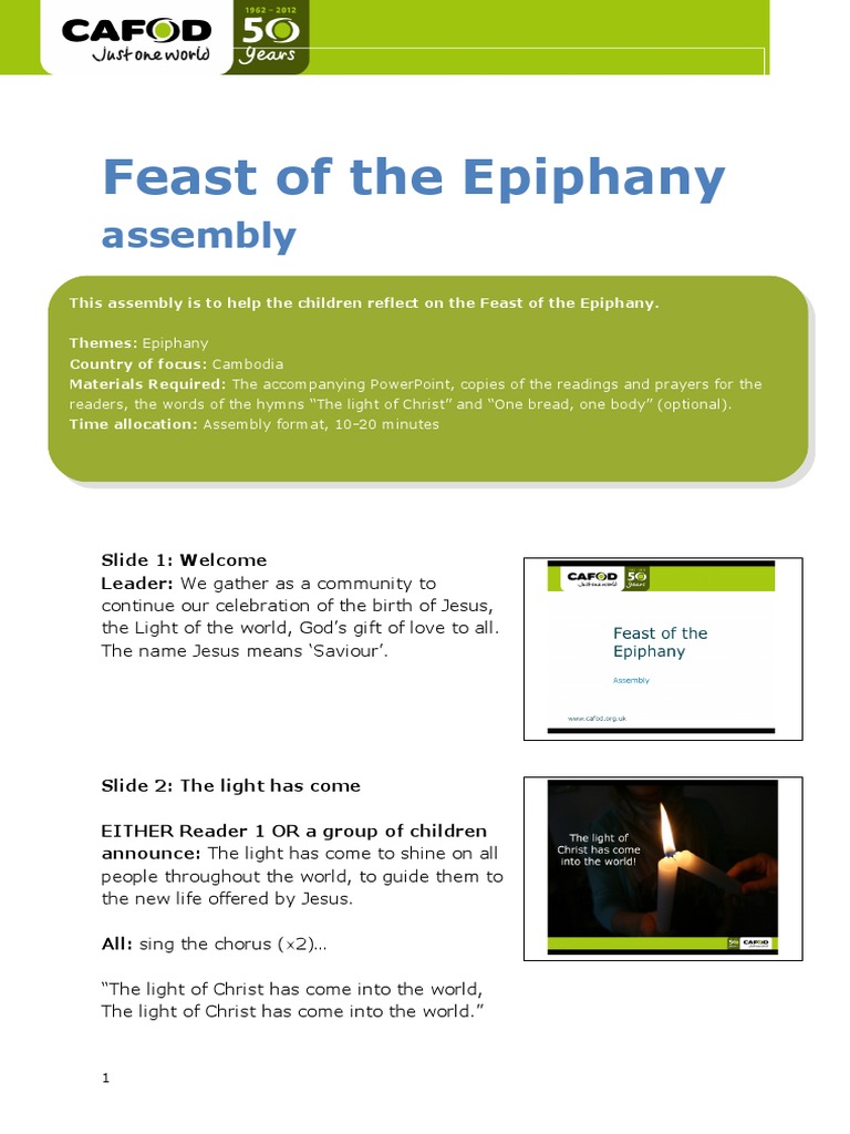 Epiphany Assembly for Children | PDF | Biblical Magi | Jesus
