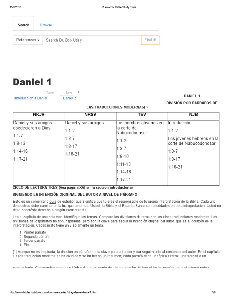 Daniel 1 - Bible Study Tools PDF | PDF | Daniel (figura bíblica) | Yahvé