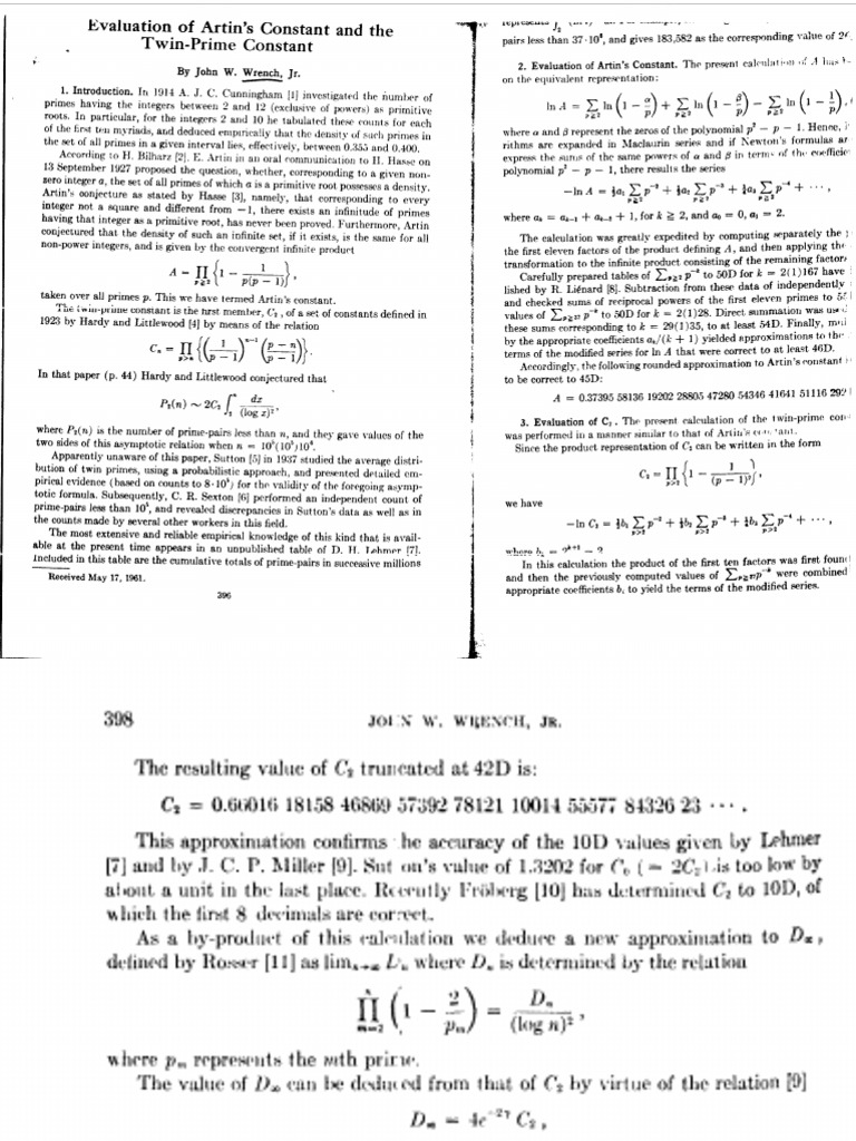 Shanks Wrench | PDF | Prime Number | Summation
