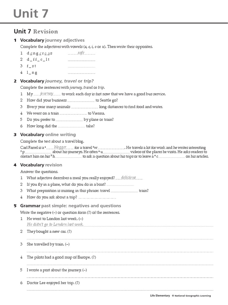 Ele Unit7 Revision PDF | PDF | Syntax | Language Mechanics
