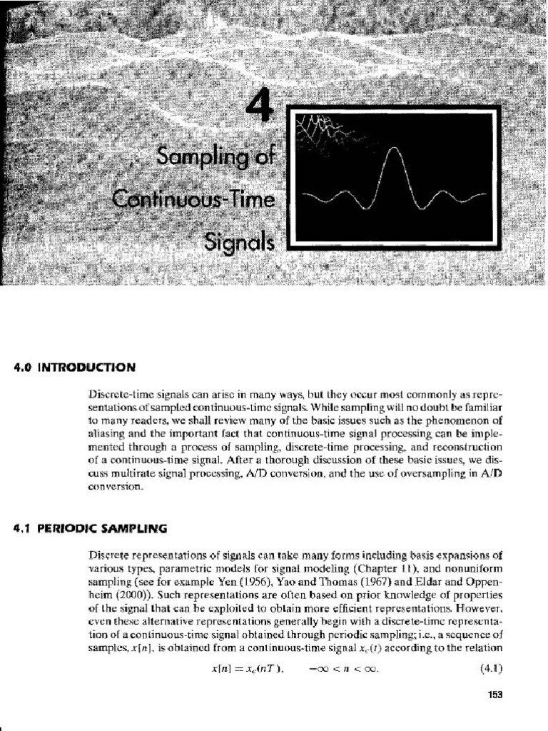 Sampling of Continuous - Time Signals | PDF