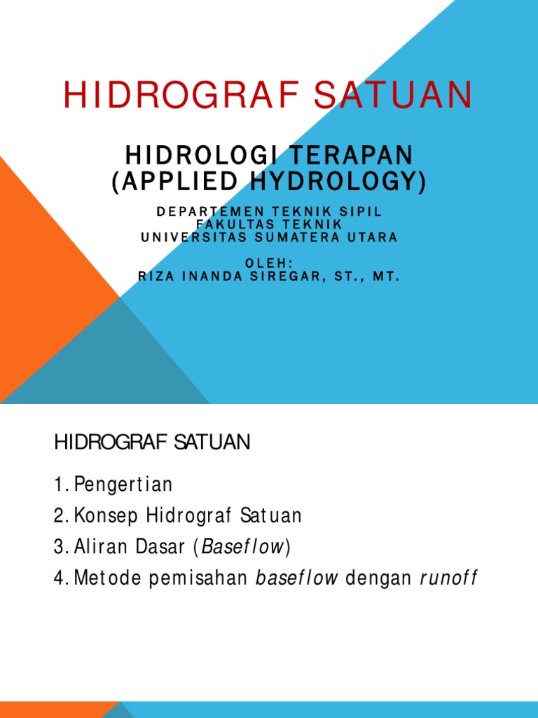 Hidrograf Satuan PDF | PDF