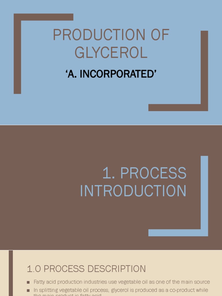 Glycerol Production from Palm Oil Process | PDF | Glycerol | Fat