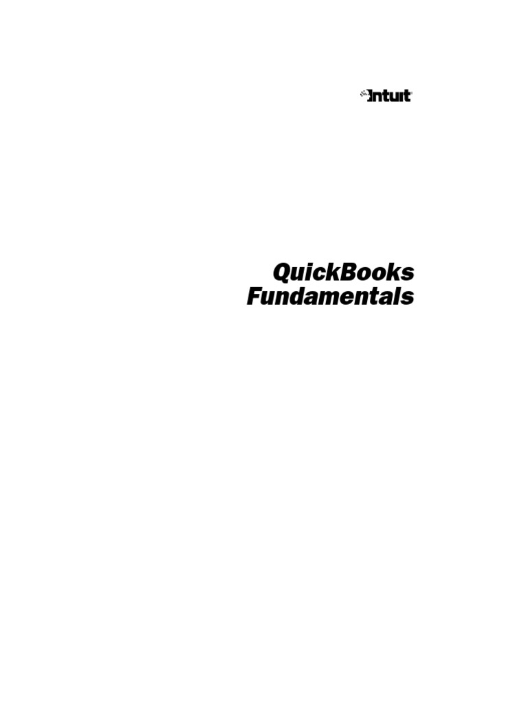 Quick Books Fundamentals Manual | PDF | Balance Sheet | Debits And Credits
