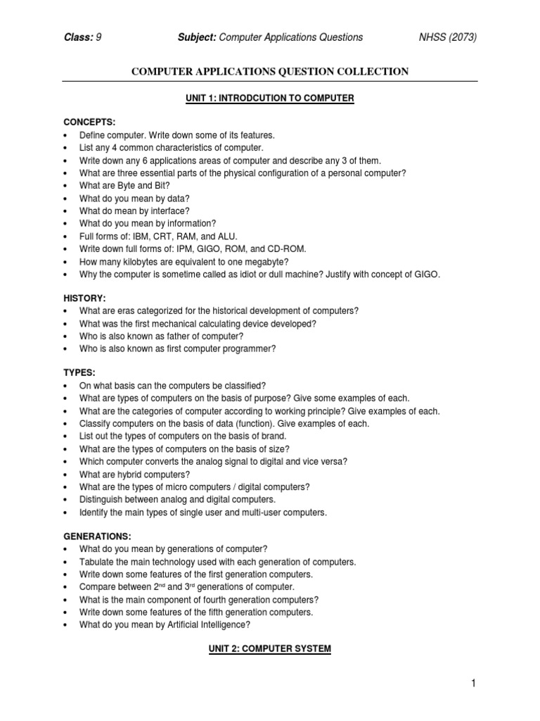 CA Questions Collection | PDF | Computer Data Storage | Input/Output