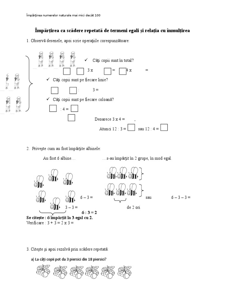 Culegere Fise de Evaluare - Impartire | PDF