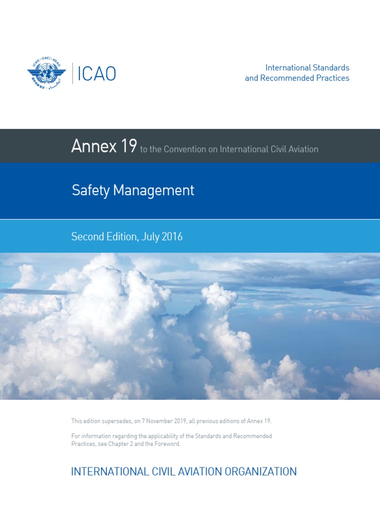 ICAO Annex 19 (English) | PDF | Safety | Aircraft