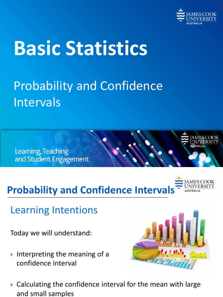 Basic Statistics 7 Probability and Confidence Intervals | PDF | Confidence Interval | Mean
