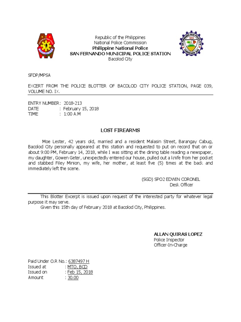 Philippine National Police San Fernando Municipal Police Station | PDF