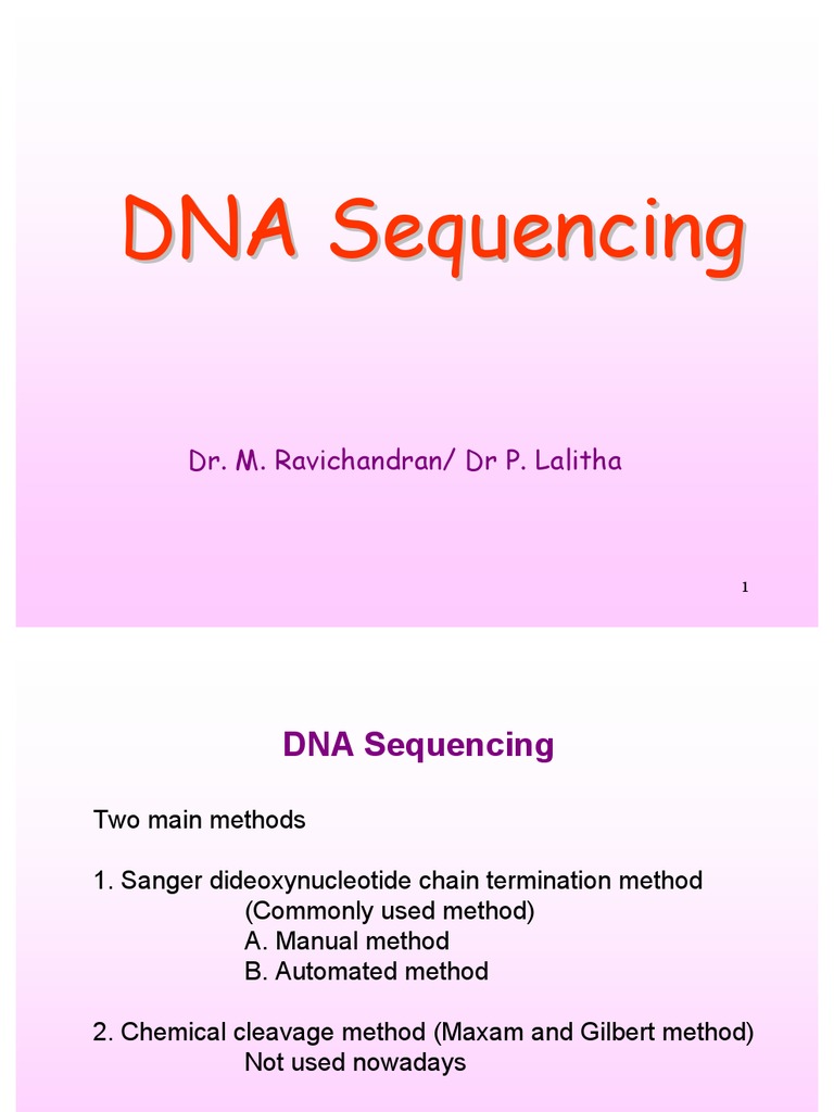 DNA Sequencing | PDF | Dna Sequencing | Primer (Molecular Biology)