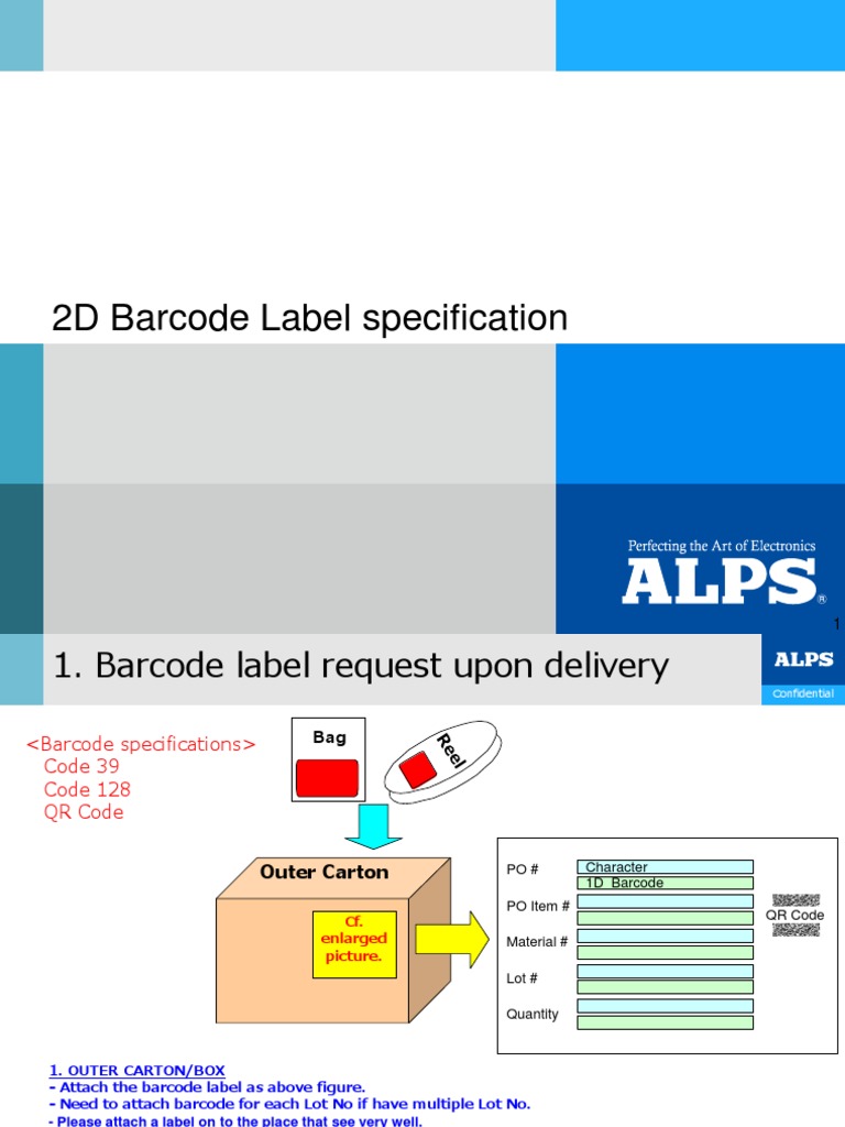 2D Barcode Label English - Ver 0 30 | PDF | Barcode | Encodings