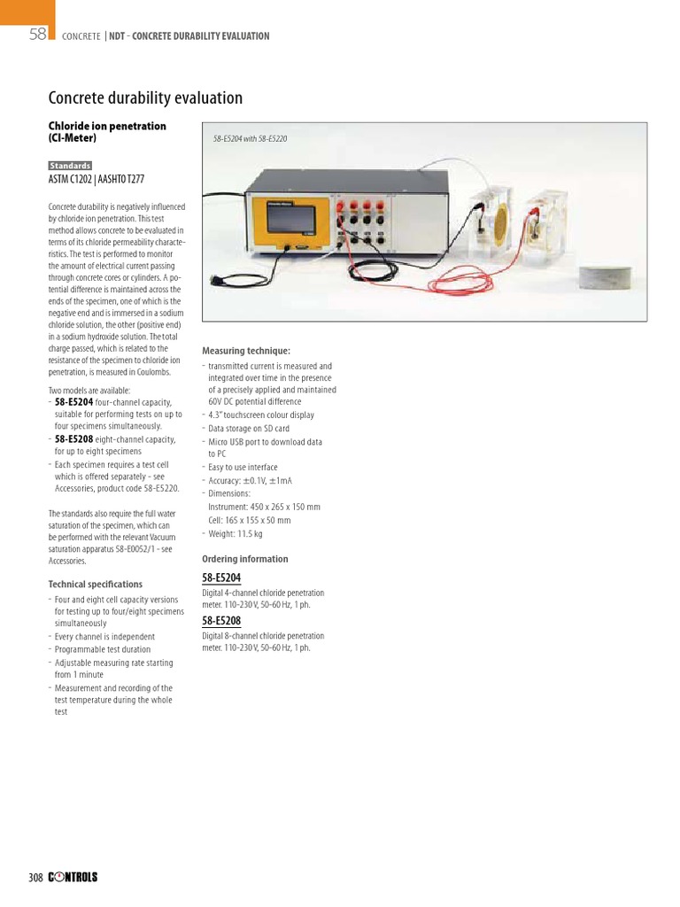 Chloride Ion Penetration Testing for Concrete | PDF | Ph | Concrete